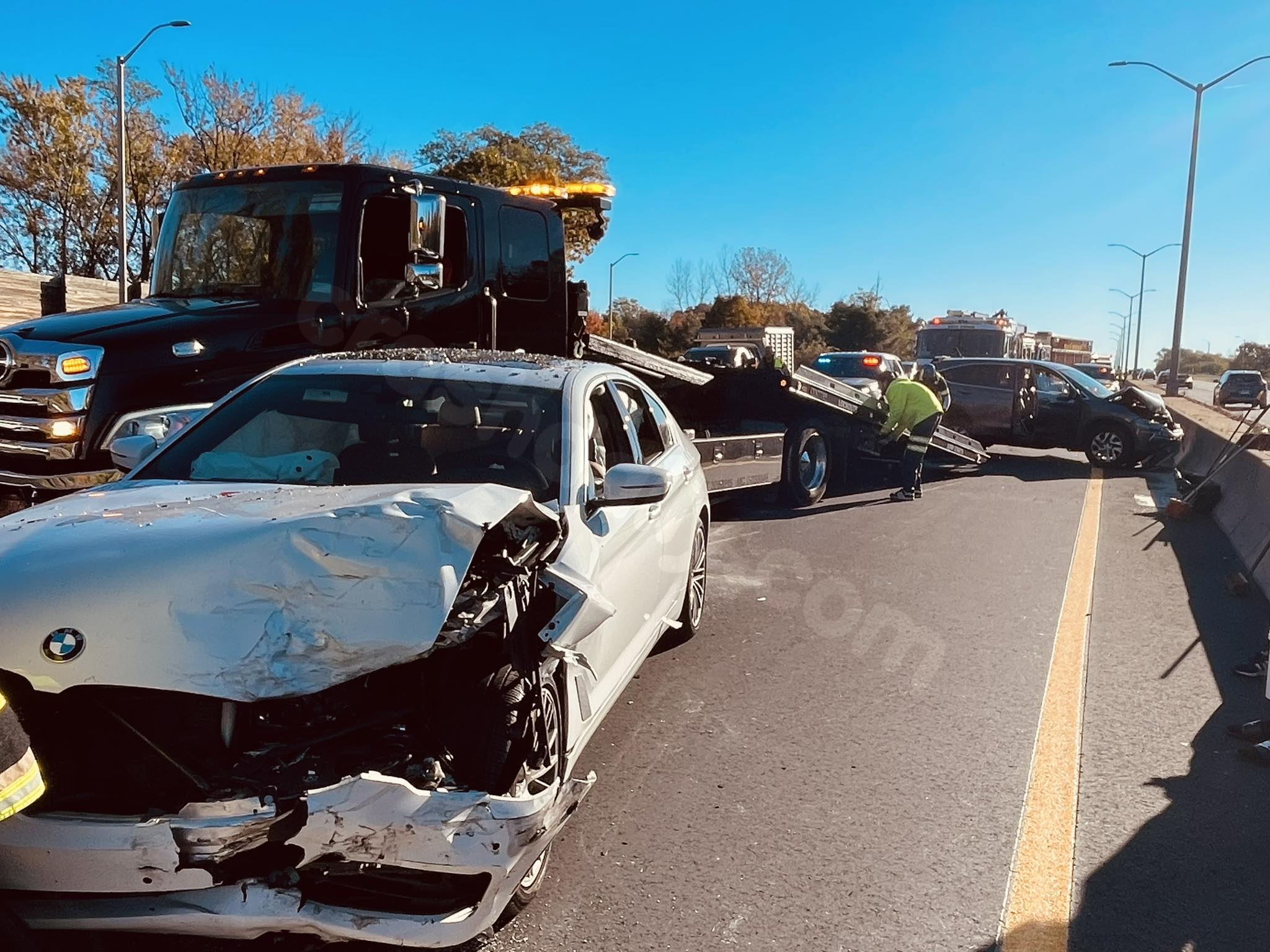 Two people in hospital following multiple-vehicle… - CrashDaily.com